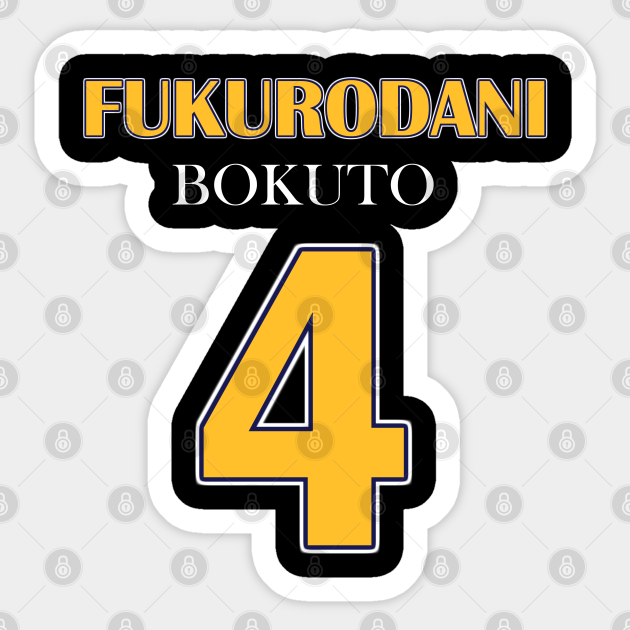 Bokuto, Number Four - Bokuto - Sticker | TeePublic Bokuto, Number Four - Bokuto - Sticker | TeePublic